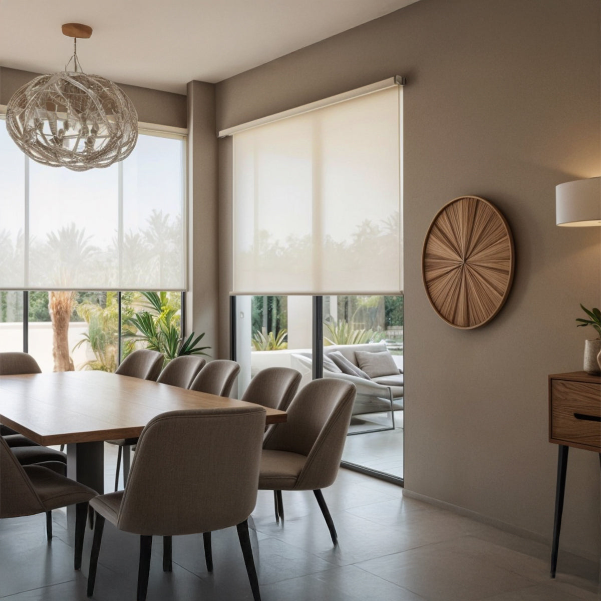 Cortinas Roller Sunscreen Liso Filtro Solar | Guiza